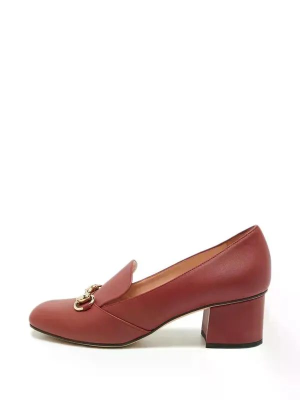 Gucci Horsebit Block Heel Pumps - Red