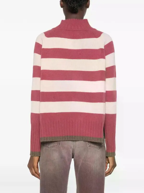 BEYOU Long-sleeve Striped Sweater