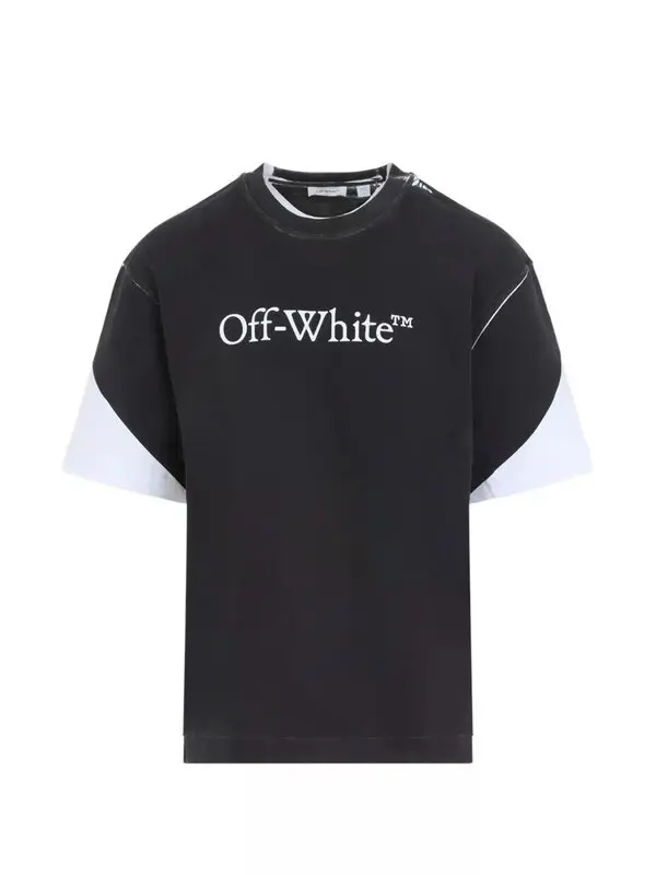 Off-White Logo-print Panelled T-shirt - Black