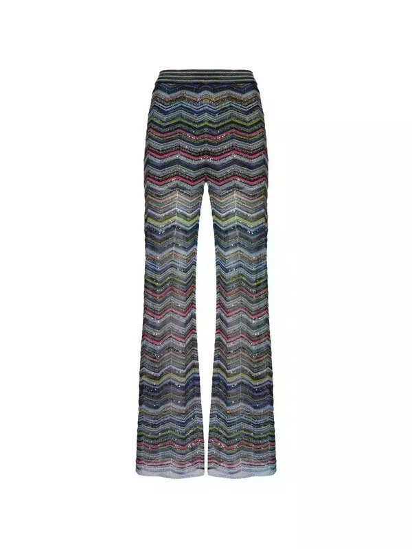 Missoni Sequined Chevron Palazzo Trousers