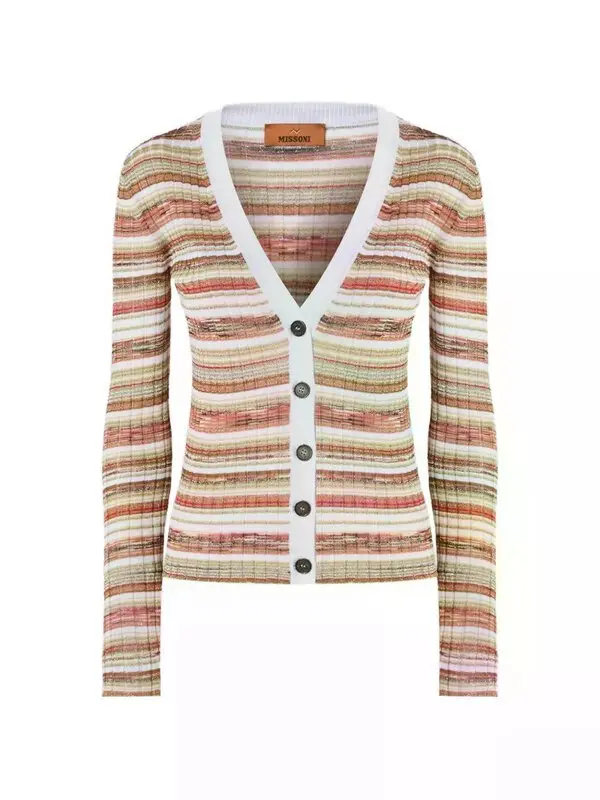 Missoni Ribbed Striped V-neck Cardigan