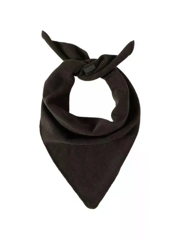 Brunello Cucinelli Cashmere Foulard With Monili - Brown