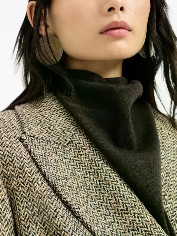 Brunello Cucinelli Cashmere Foulard With Monili - Brown