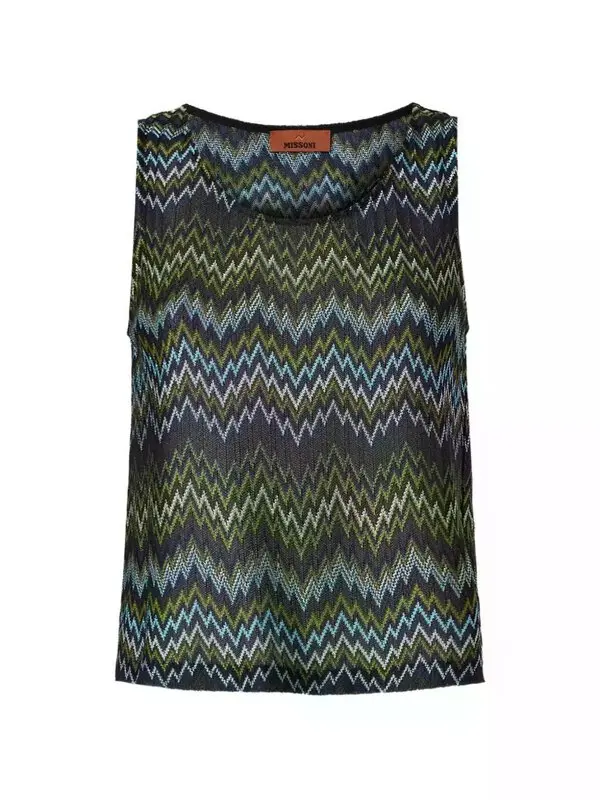 Missoni Sleeveless Viscose Top With Snake Motif