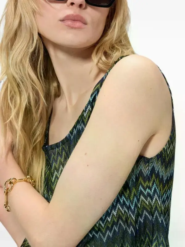 Missoni Sleeveless Viscose Top With Snake Motif