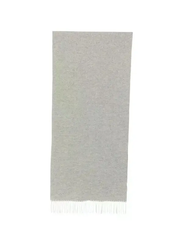 FILERIA Herringbone-patterned Fringed Scarf