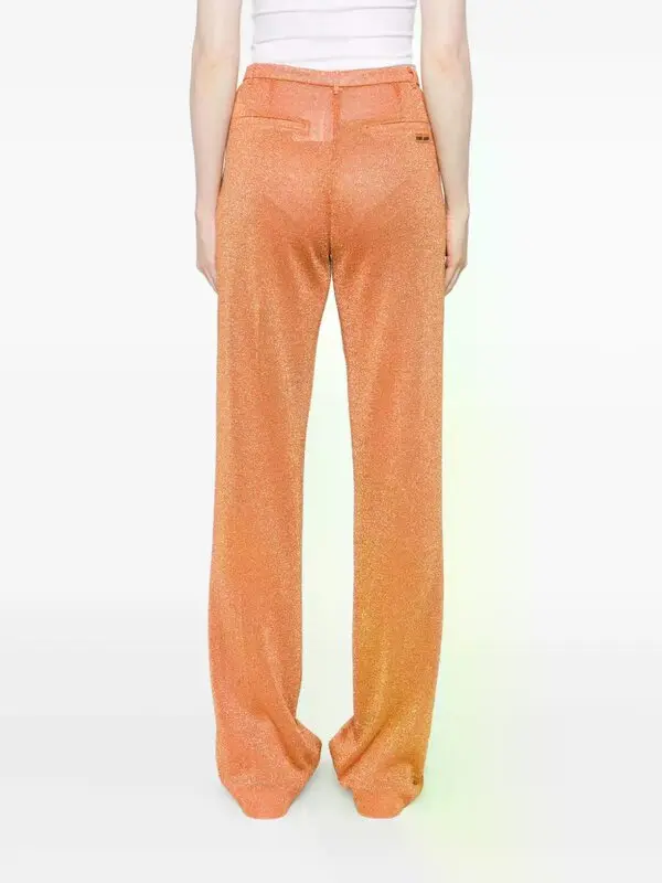 Miu Miu Lurex Pressed-crease Trousers - Orange