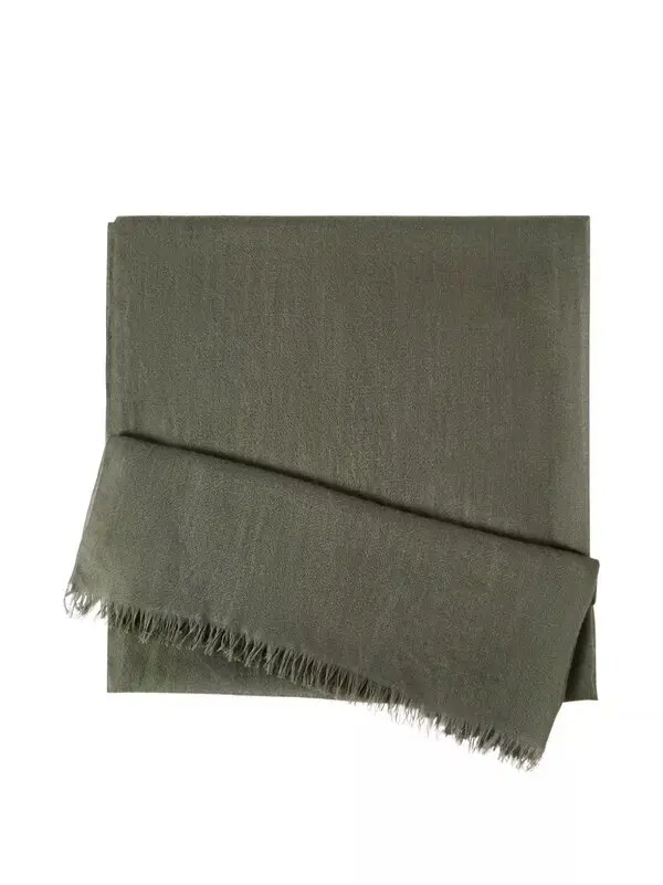 Brunello Cucinelli Cashmere And Silk Scarf - Green