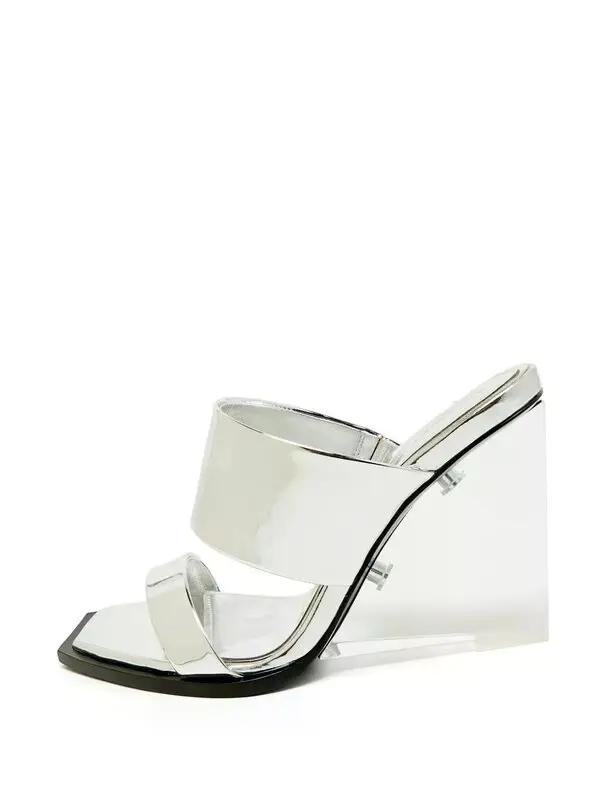 Alexander McQueen Bold Wedge Sandals - Silver