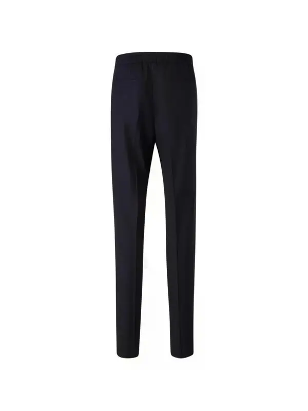 LARDINI Drawstring-waist Pressed-crease Trousers