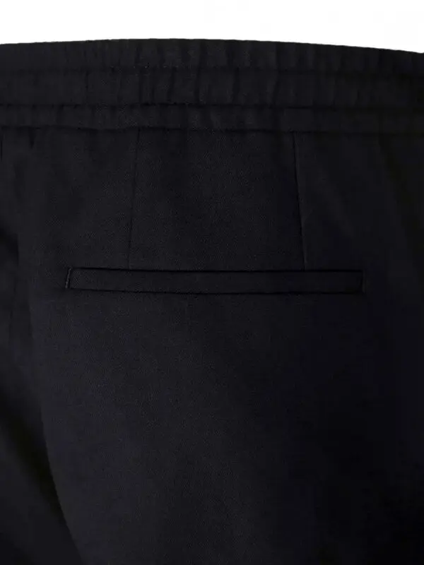 LARDINI Drawstring-waist Pressed-crease Trousers