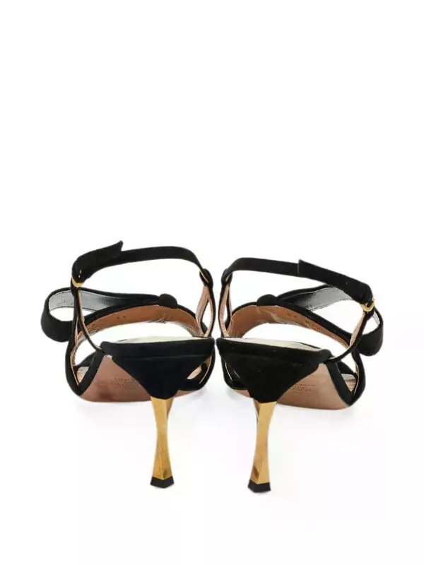 Valentino Garavani Suede Open Toe Ankle Strap Sandals