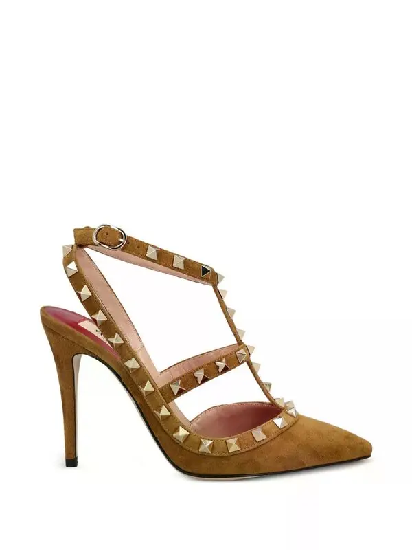 Valentino Garavani Rockstud Caged Pumps - Brown