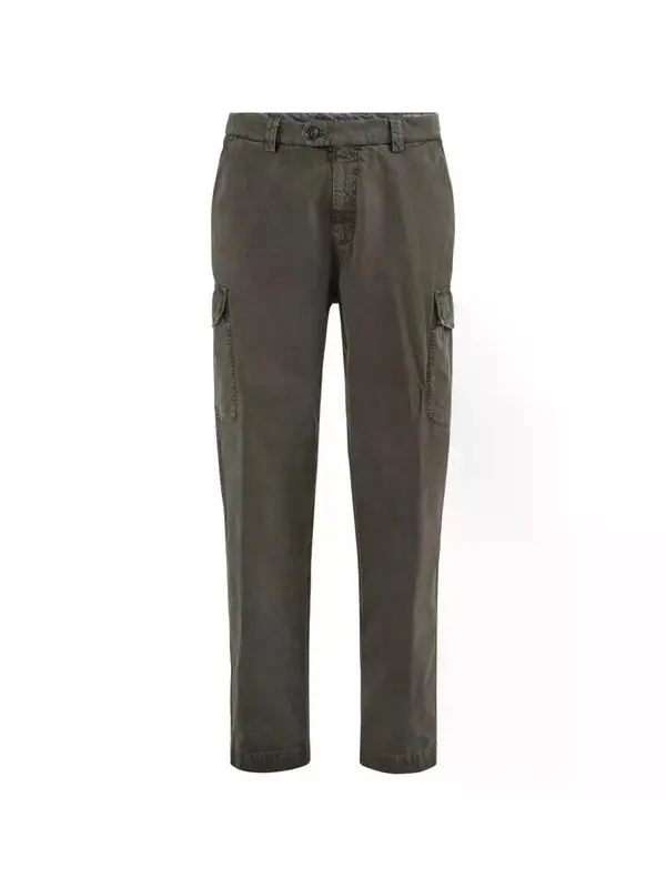 Brunello Cucinelli Peached Cotton Gabardine Trousers With Cargo Pockets