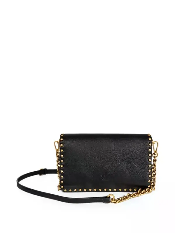 Pinko Love One Studded Leather Crossbody Bag