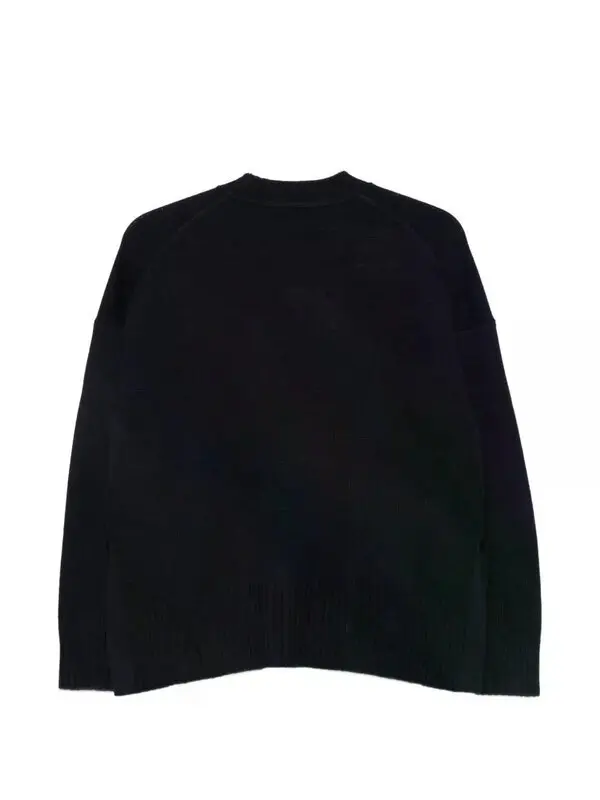 Alpha Studio Patch-pocket Knitted Cardigan - Blue