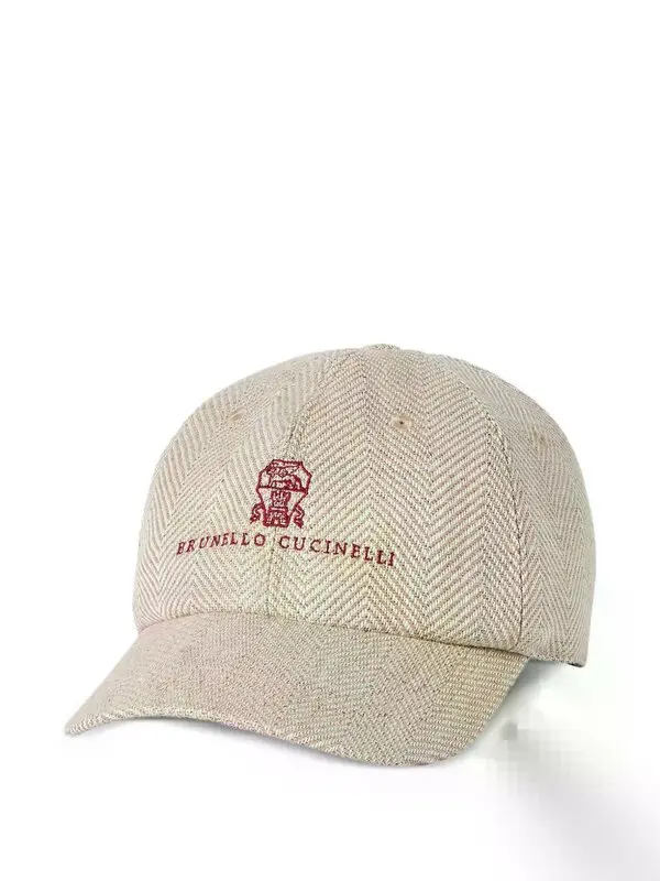 Brunello Cucinelli Baseball Cap With Embroidered Logo - Neutrals