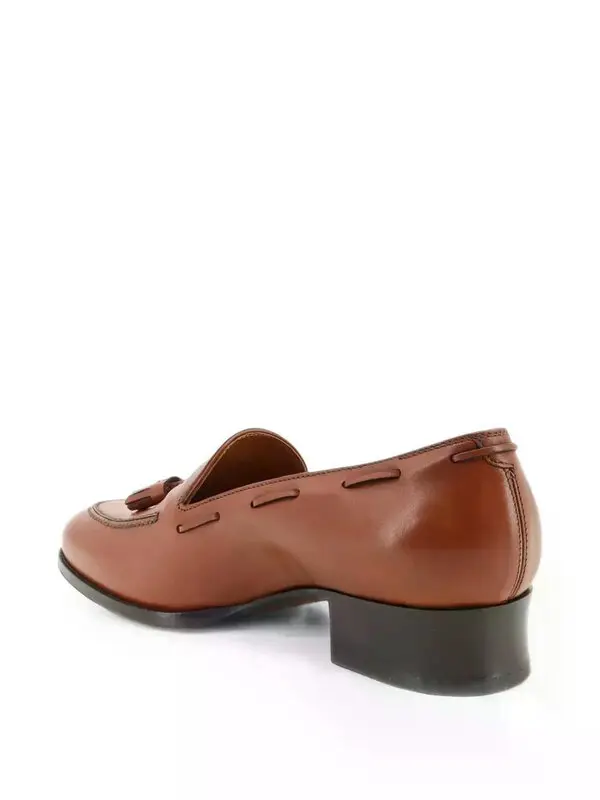 Loro Piana Serge Tassel Loafers In Calfskin - Brown