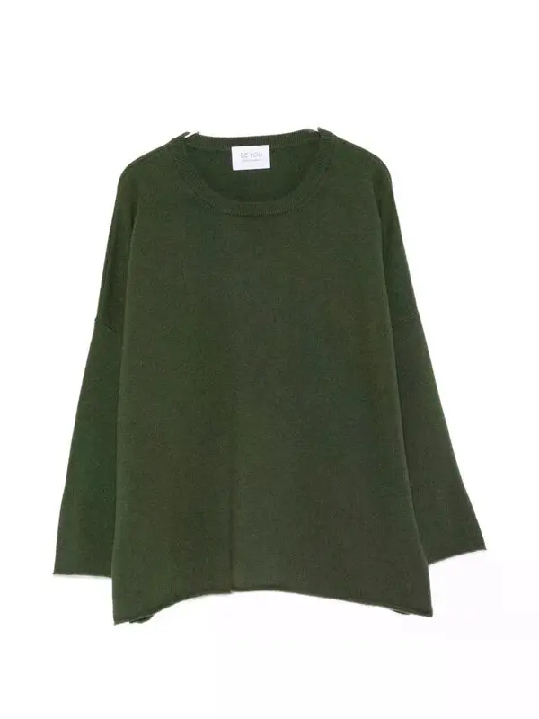 BEYOU Round-neck Drop-shoulder Sweater