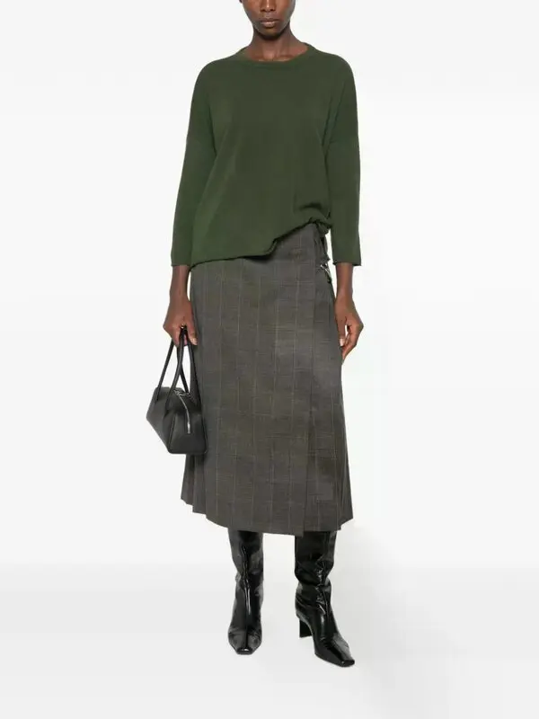 BEYOU Round Neck Drop Shoulder Sweater