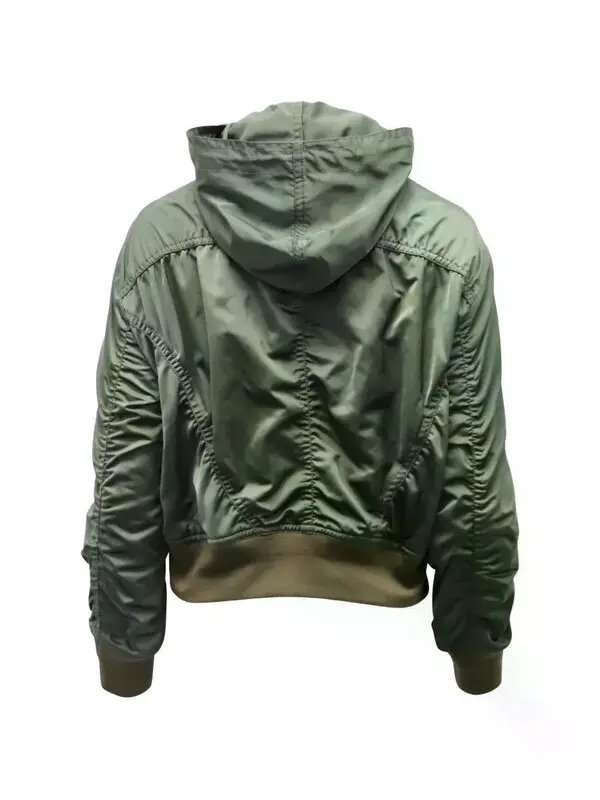 Vince Ruched Hooded Bomber Jacket