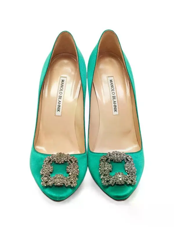 Manolo Blahnik Hangisi Buckle Pumps