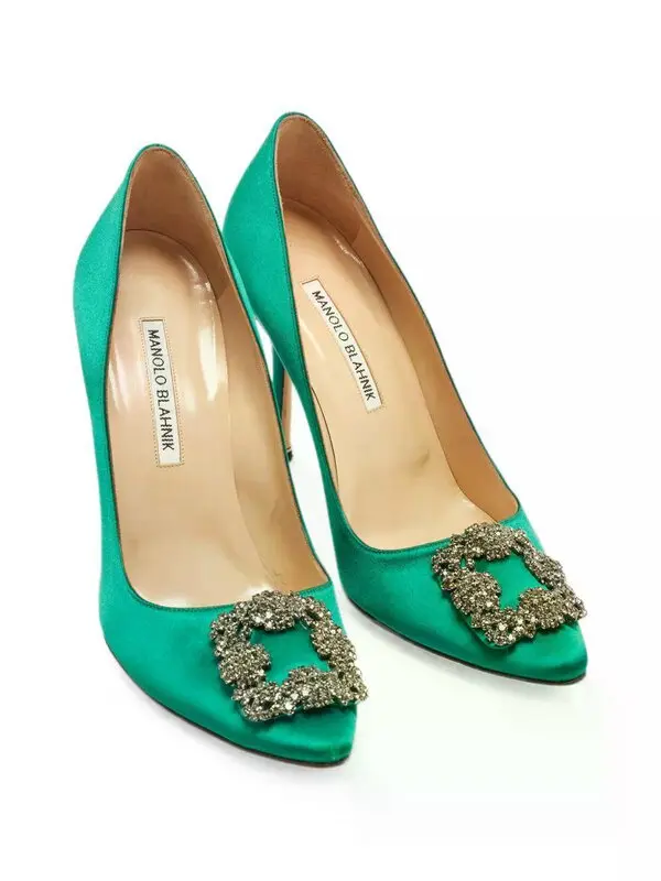 Manolo Blahnik Hangisi Buckle Pumps