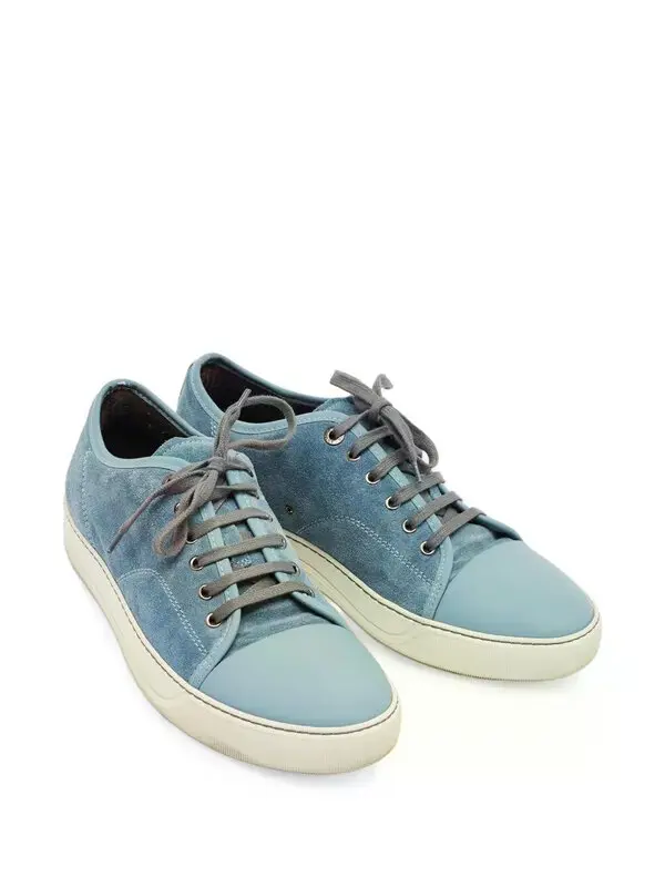 LANVIN Lace-up Suede Sneakers - Blue