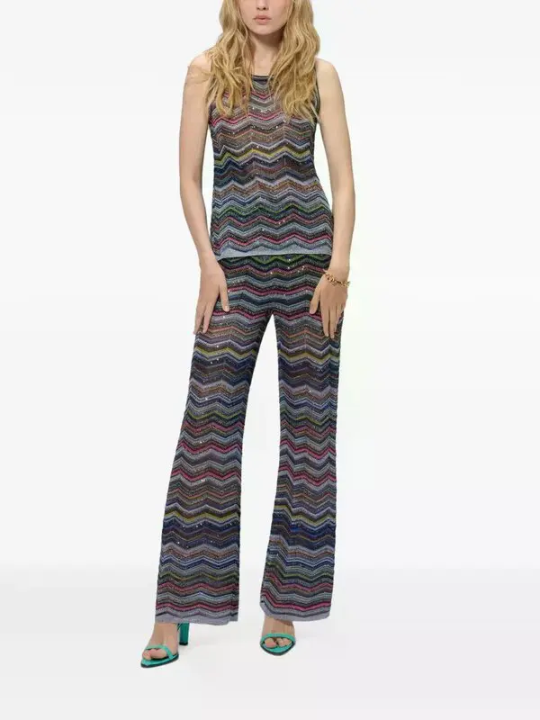 Missoni Sleeveless Chevron Viscose-blend Top