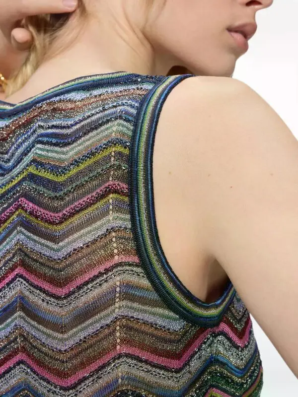 Missoni Sleeveless Chevron Viscose-blend Top