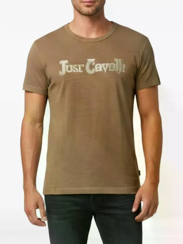 Just Cavalli Logo-graphic T-shirt - Brown