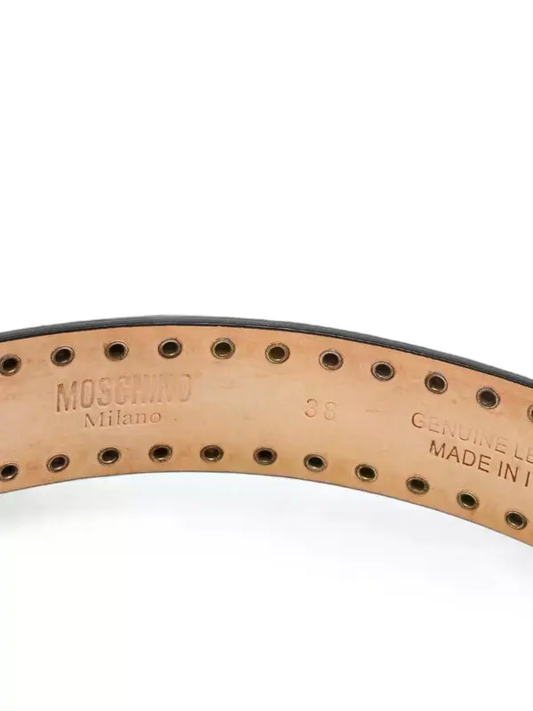 Moschino Studded Logo Waist Belt