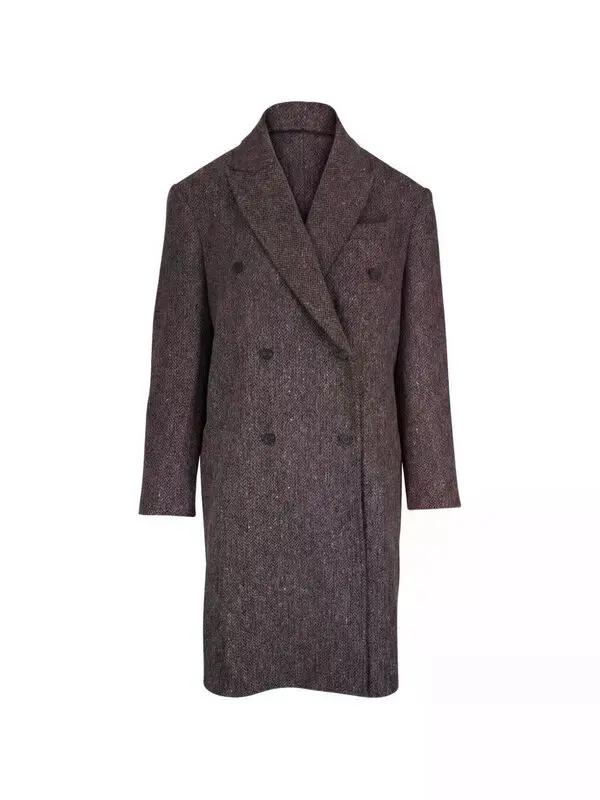 Brunello Cucinelli Double-breasted Herringbone Coat