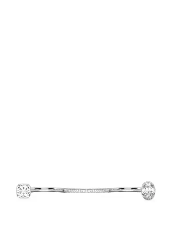 SOLO FOR DIAMONDS Diamond-embellished Multi-finger Ring