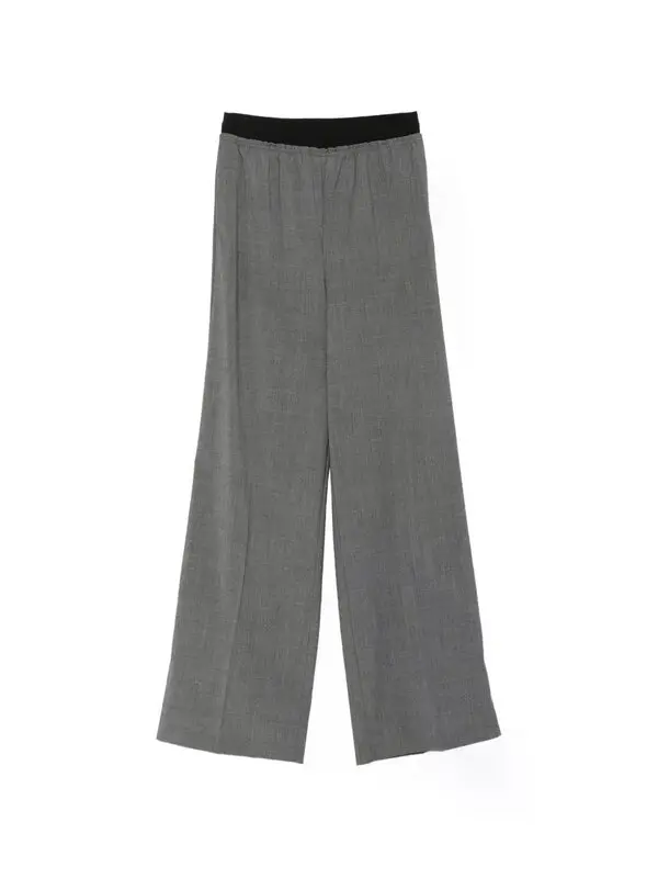 Alpha Studio Elasticated Waistband Wide Leg Trousers