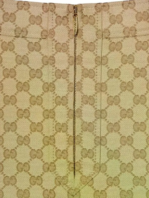 Gucci Gg Monogram Mini Skirt - Neutrals