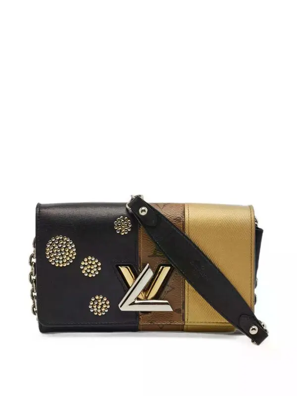 LOUIS VUITTON 2017 Twist Studded On-chain Wallet - Black