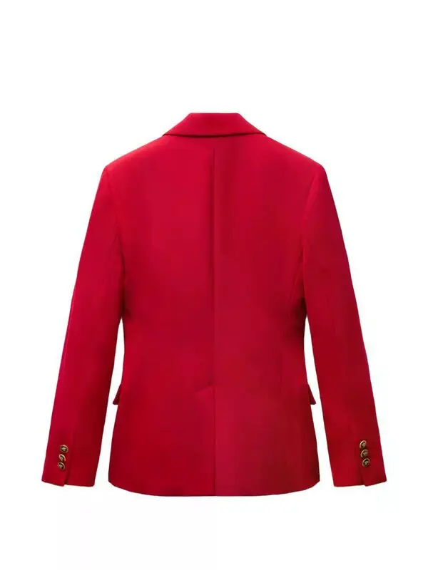 Versace Wool Grain De Poudre Blazer With Medusa Button