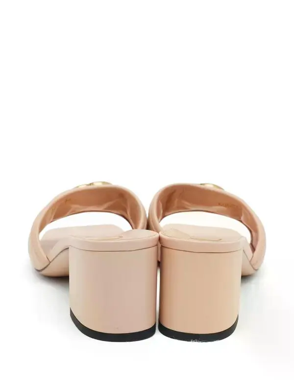 Gucci Gg Marmont Quilted Leather Block Heel Sandals