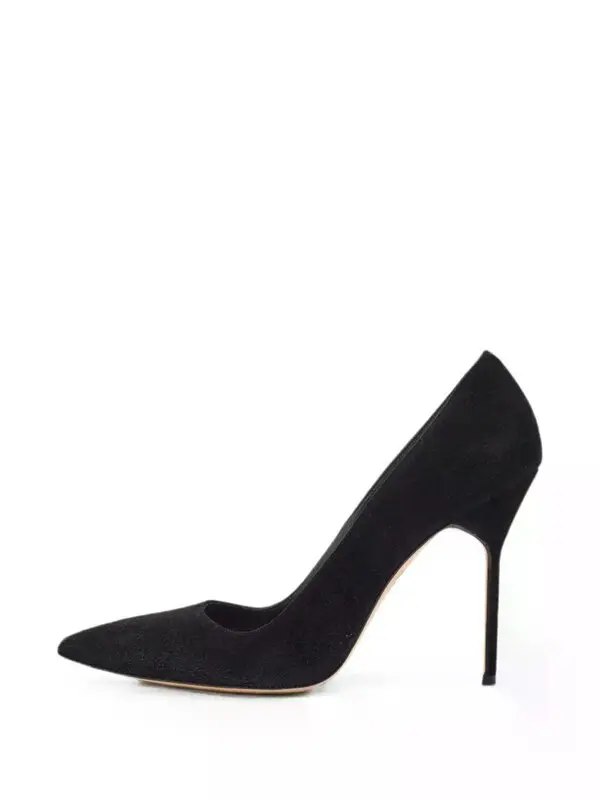 Manolo Blahnik Suede Pointed Toe Stiletto Heel Pumps
