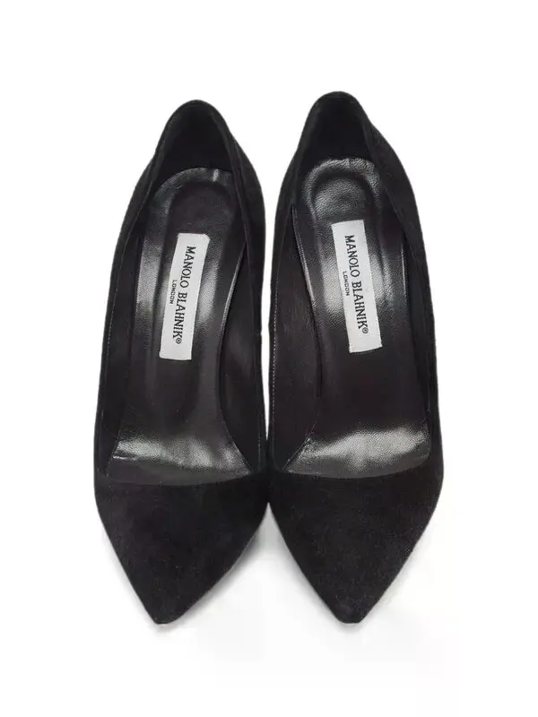 Manolo Blahnik Suede Pointed Toe Stiletto Heel Pumps