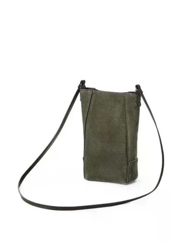 Brunello Cucinelli Duo Phone Holder In Suede With Monili