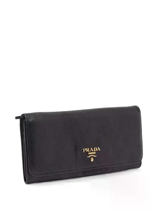 Prada Logo-plaque Flap Continental Wallet