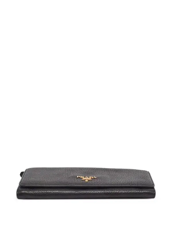 Prada Logo-plaque Flap Continental Wallet