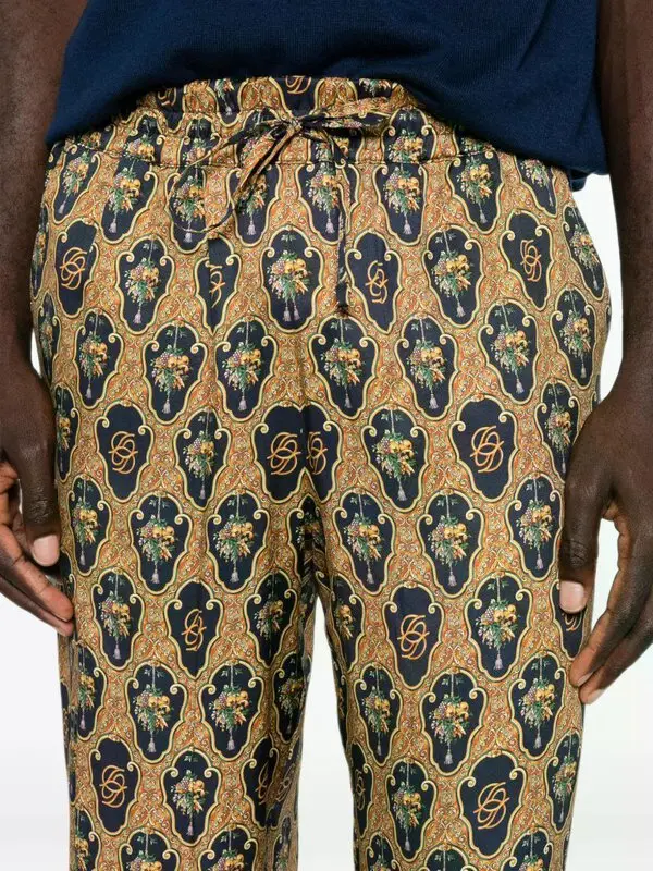 Drole De Monsieur Graphic Print Wide Leg Trousers