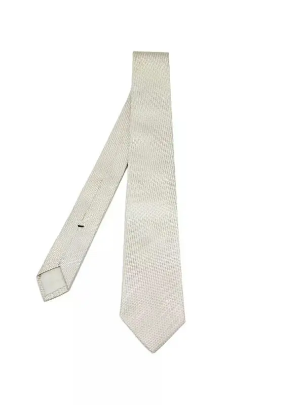 Gucci Patterned Silk Skinny Tie - Neutrals