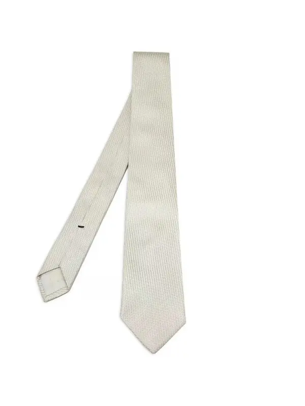 Gucci Patterned Silk Skinny Tie - Neutrals