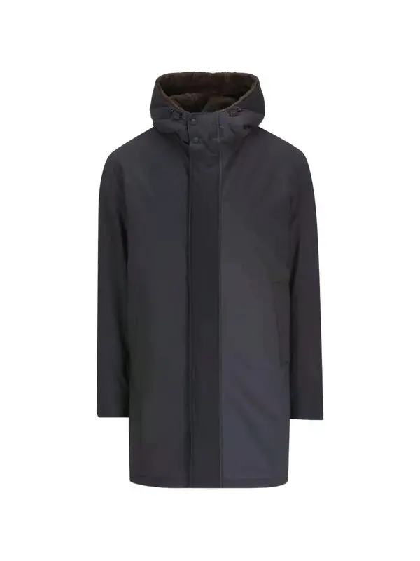 Herno Hooded Single-breasted Coat
