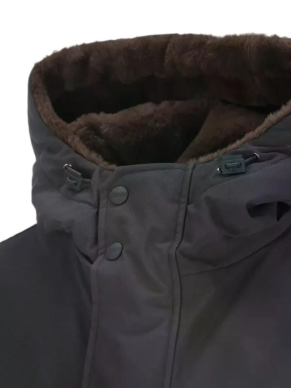 Herno Hooded Single-breasted Coat