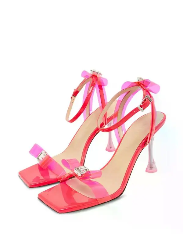 Mach & Mach Bow Detail Ankle Strap Sandals